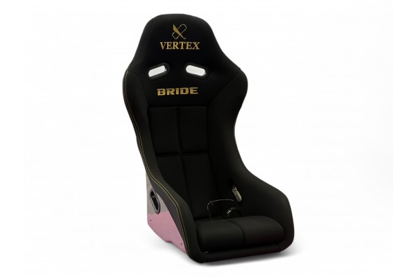 Vertex X Bride Zeta IV (Classic) Seat; Black with Gold Logo; FRP Silver ...